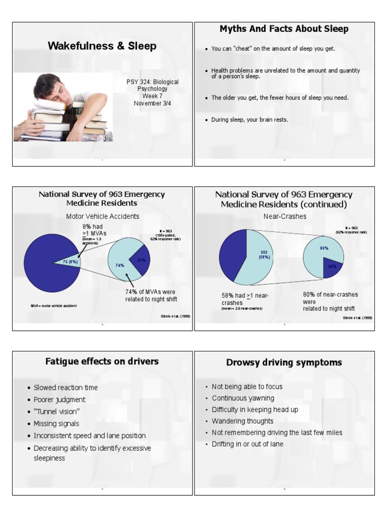 Wakefulness & Sleep: Myths and Facts About Sleep | PDF | Circadian ...