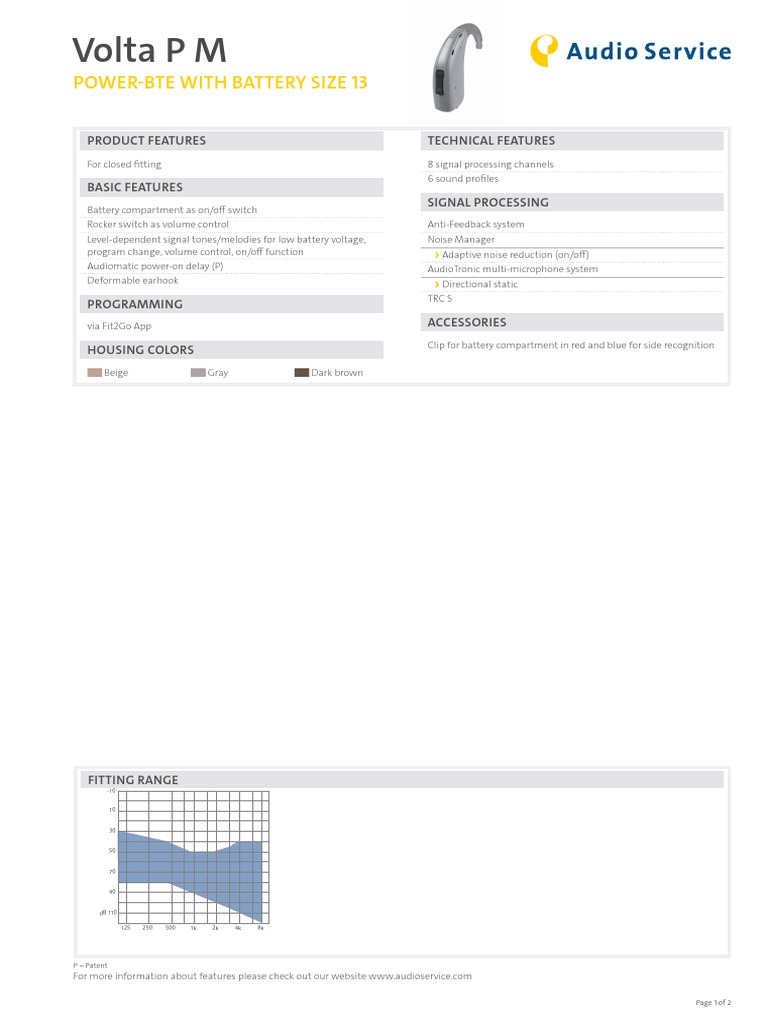 Volta Hearing Aid | PDF | Decibel | Hertz