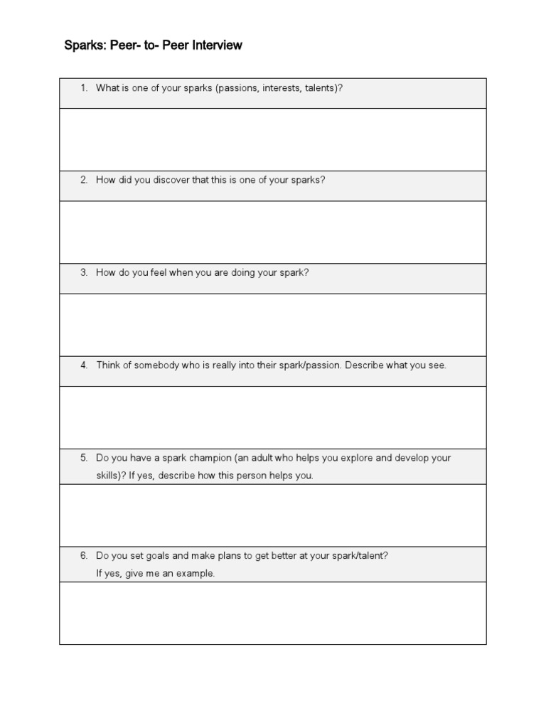 Sel Peer Interview | PDF
