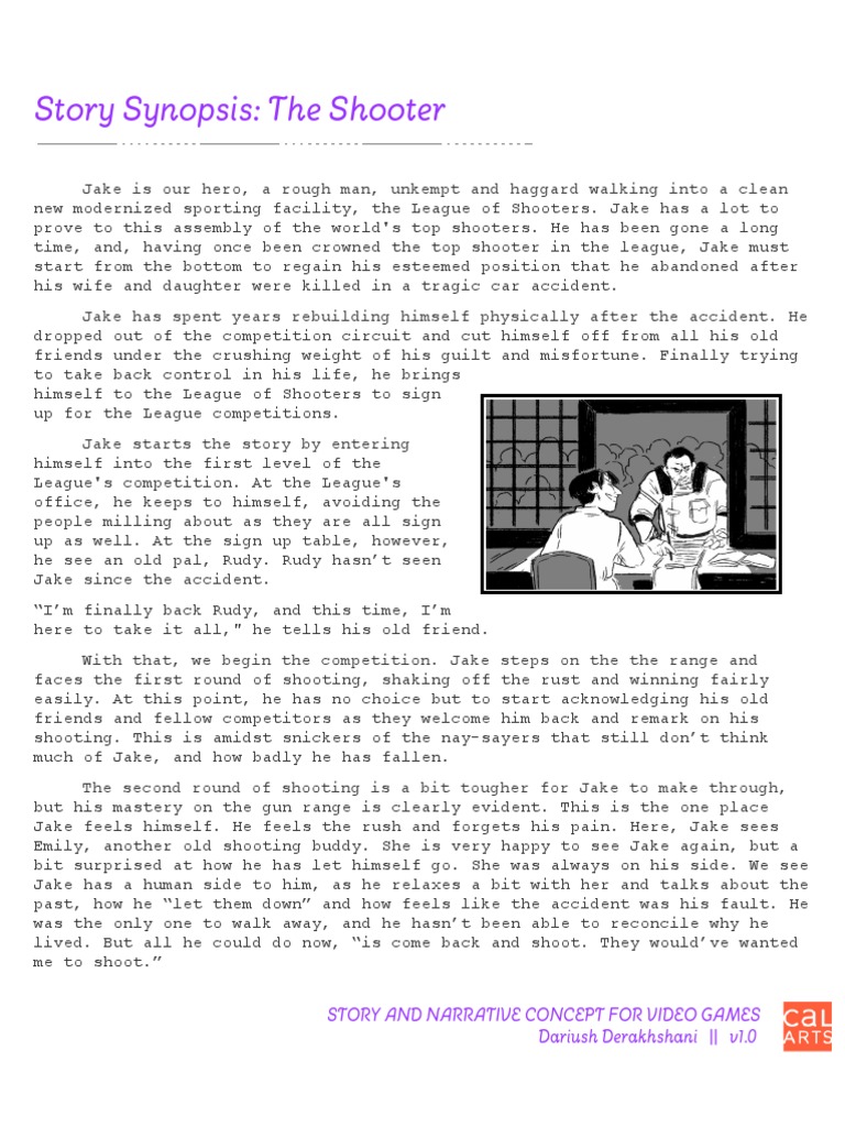 Story Synopsis: The Shooter: Story and Narrative Concept For Video ...