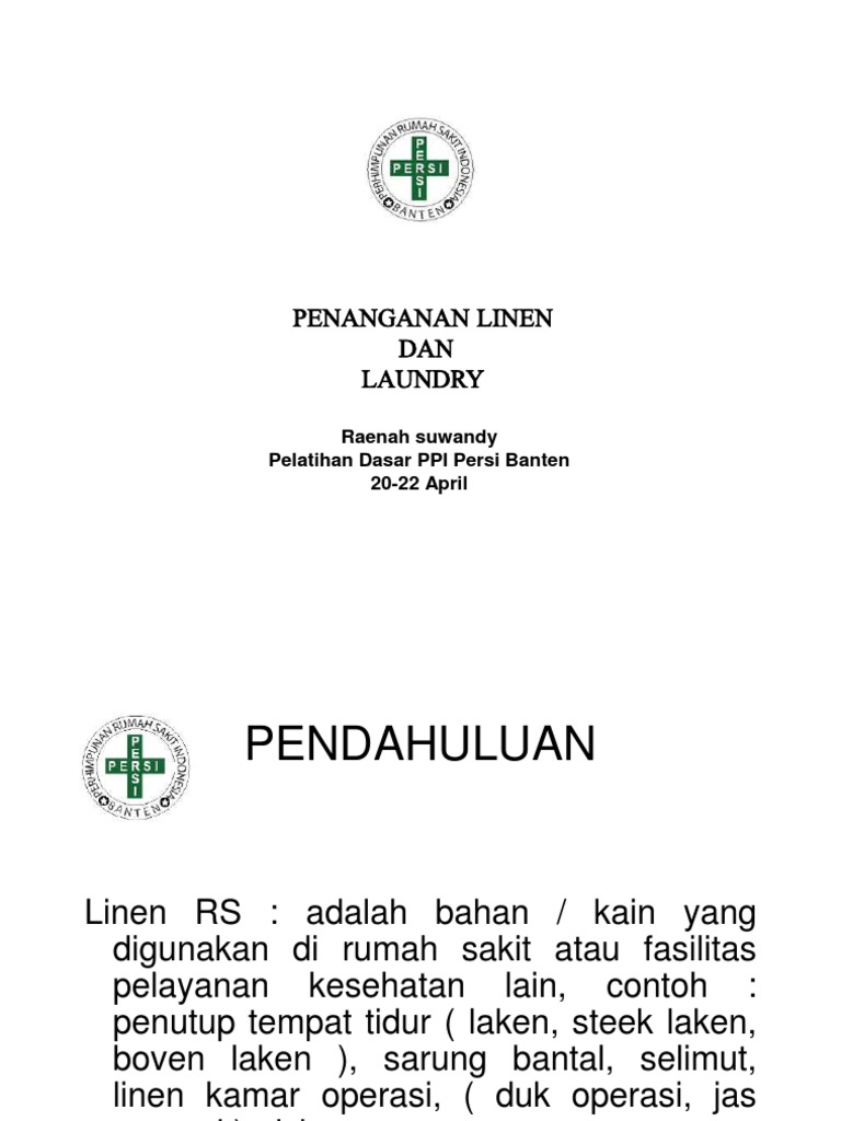 Pengelolaan Linen Medis di Rumah Sakit | PDF | Griya & Taman