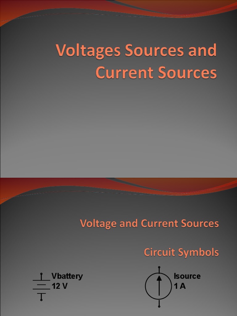 Voltages Sources and Current Sources | PDF | Series And Parallel ...