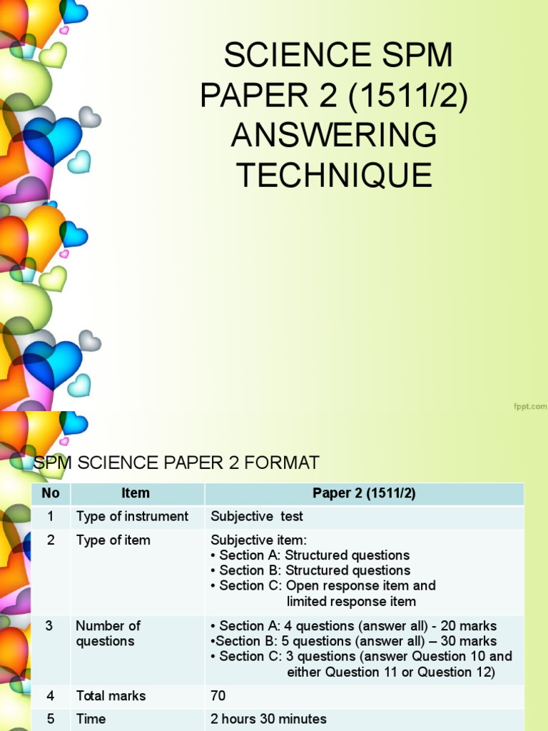 Science SPM Paper 2 Answering Technique | PDF | Twin | Endocrine System