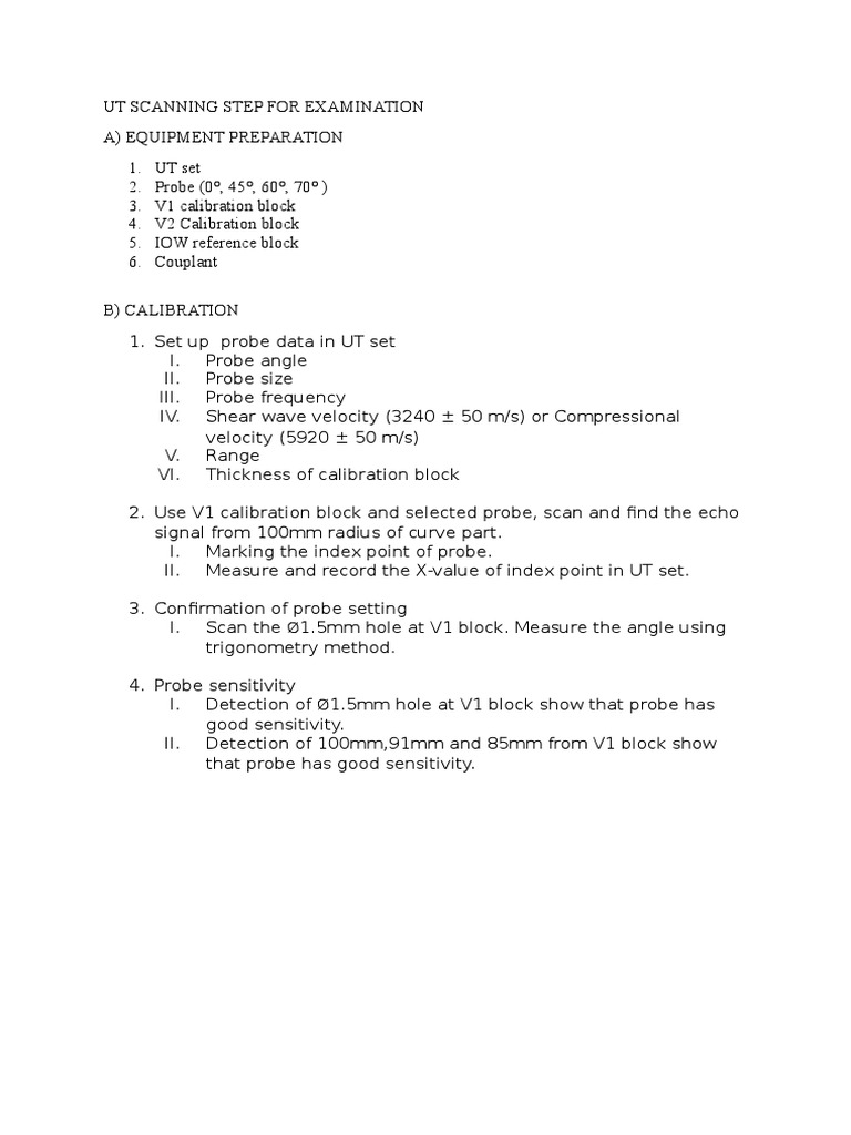 Ut Scanning Step For Examination | PDF | Electromagnetic Radiation | Optics