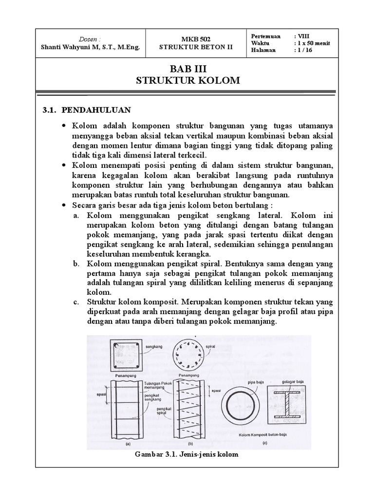 Desain dan Penulangan Kolom Beton | PDF