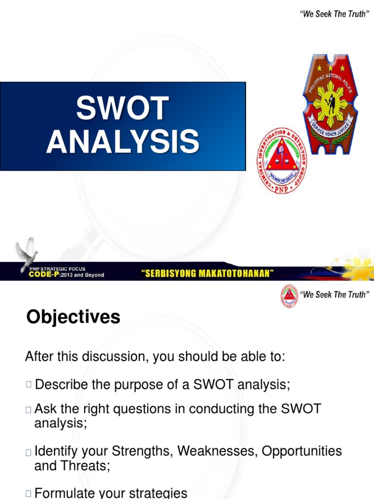 Police Department SWOT Analysis Guide | PDF | Finance & Money ...
