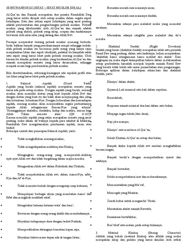 10 Muwashofat | PDF