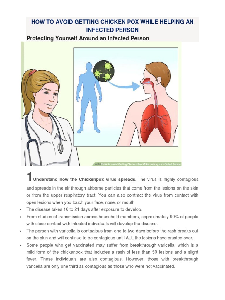 How To Avoid Getting Chicken Pox While Helping An Infected Person | PDF ...