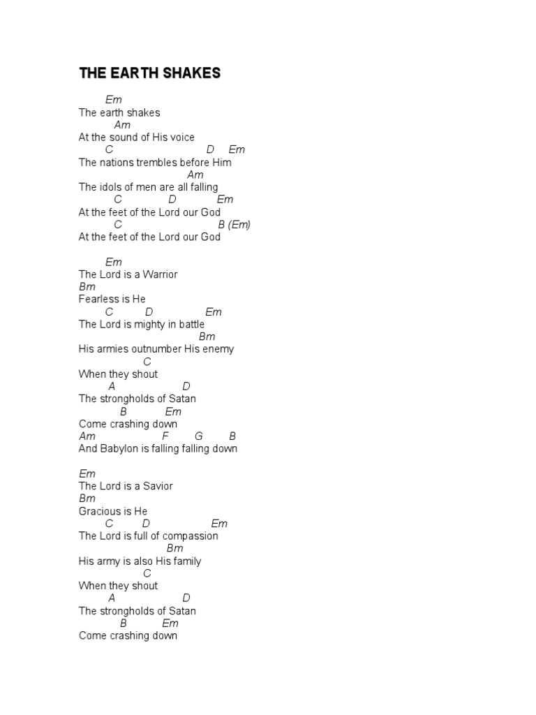 The Earth Shakes | PDF