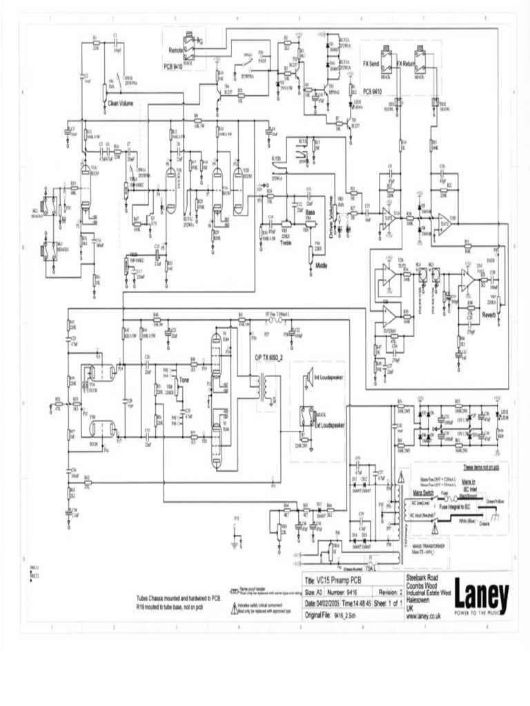 Laney VC15 Schematic | PDF