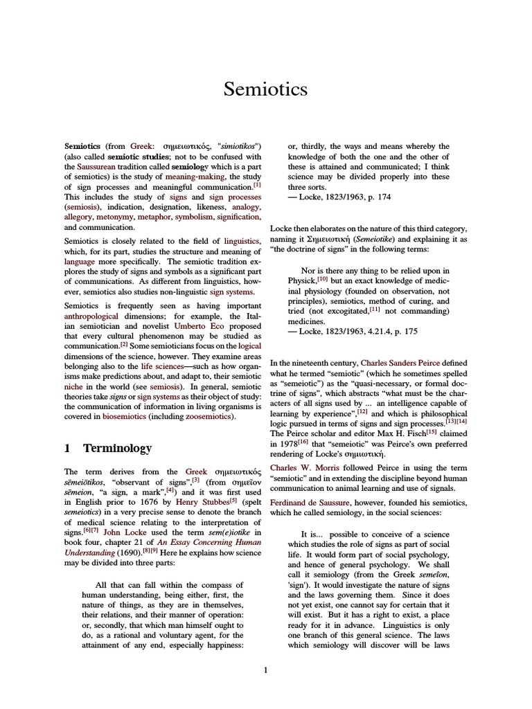 Semiotics | PDF | Semiotics | Cognitive Science