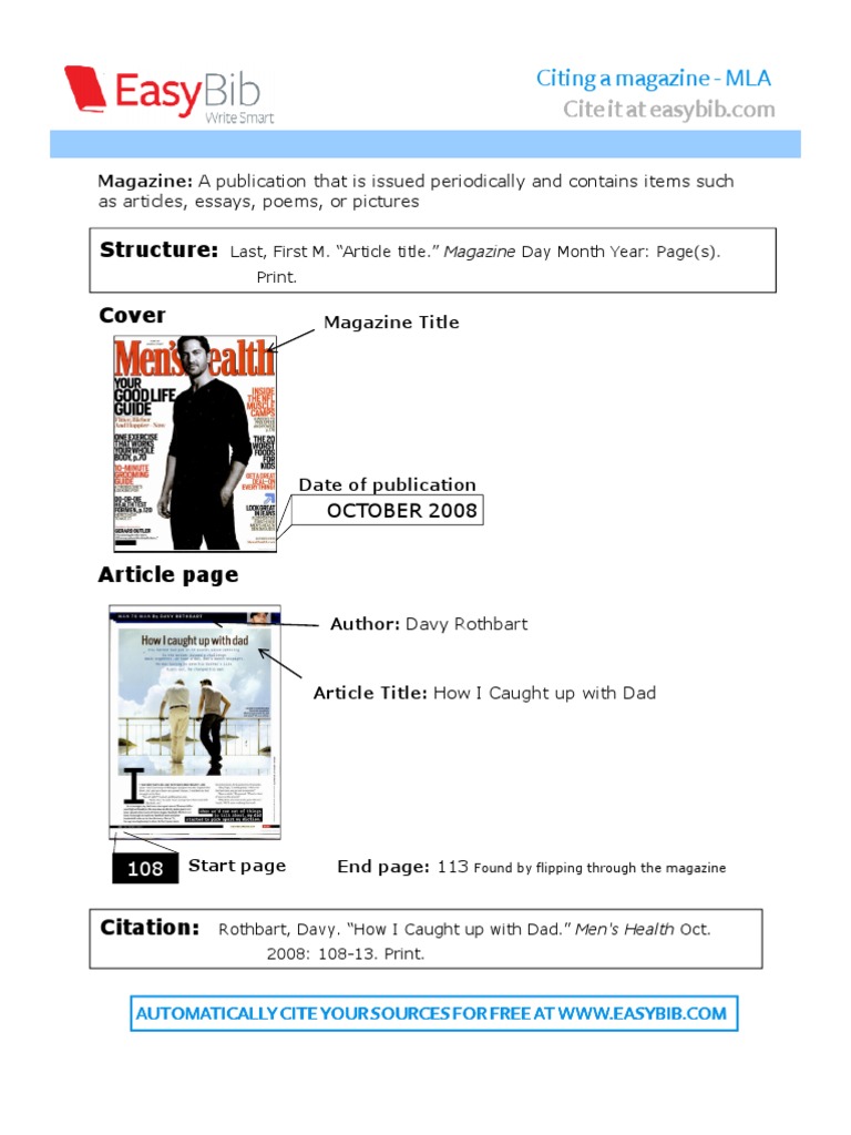 Magazine - MLA | PDF | Citation | Websites