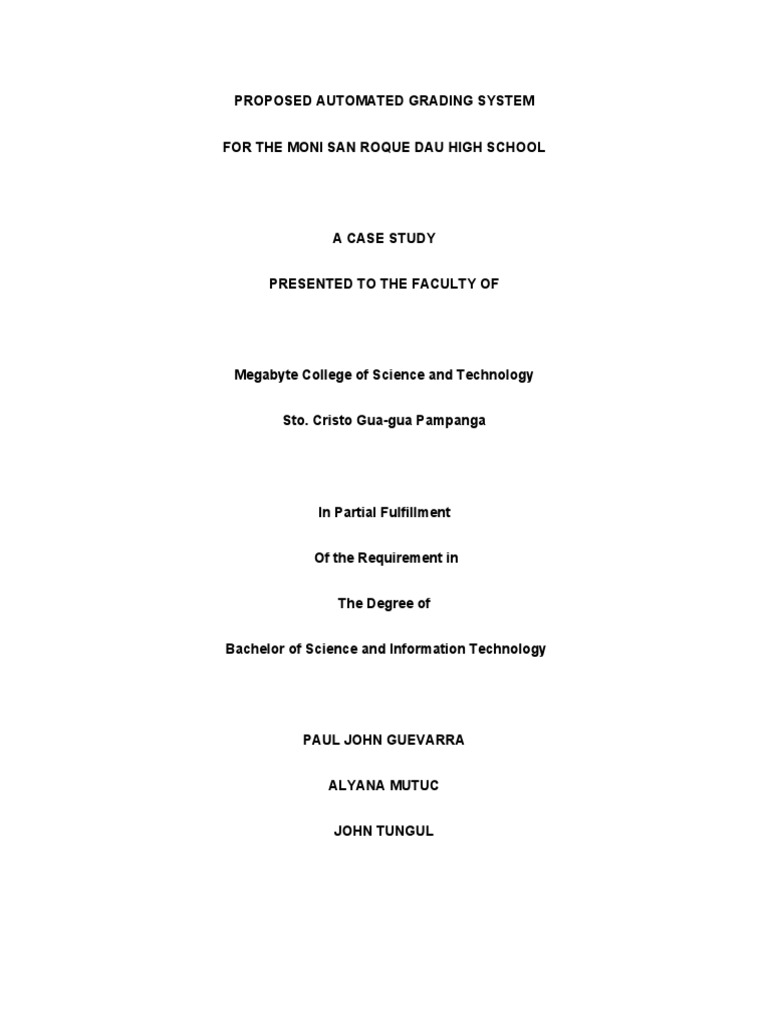 Proposed Automated Grading System PDF | PDF | Schools | Students Proposed Automated Grading System PDF | PDF | Schools | Students