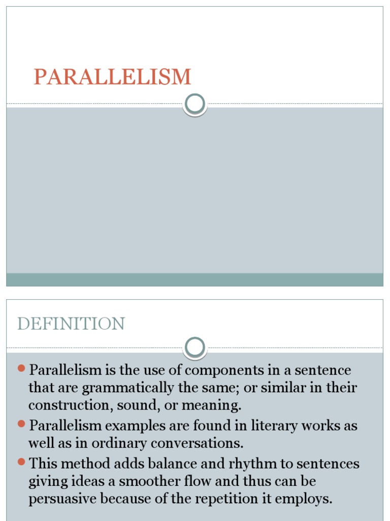 Parallelism.pptx | Sentence (Linguistics) | Phrase