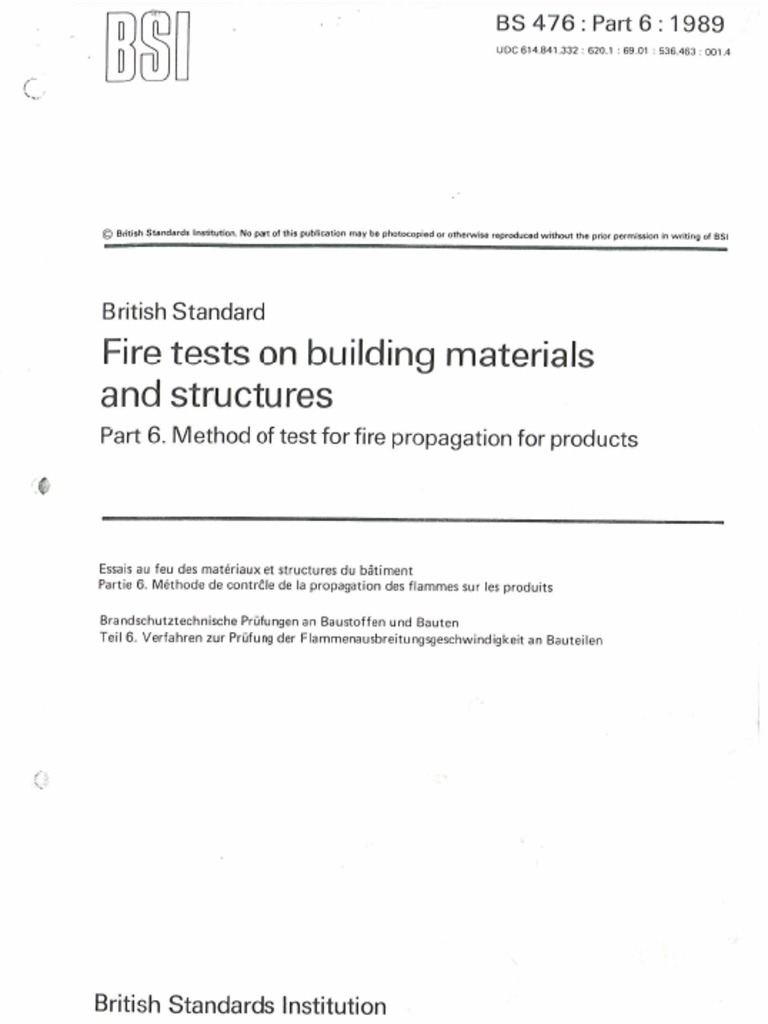 BS 476 Part 6 | PDF