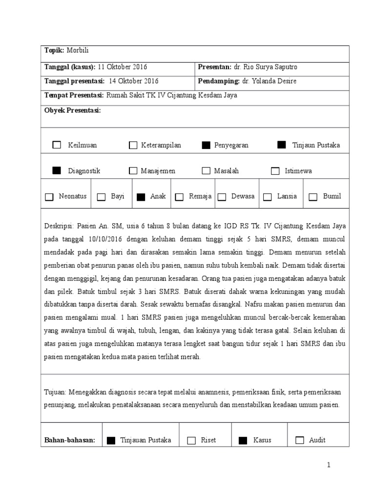 Morbili An. Safitri Maharani 6thn | PDF