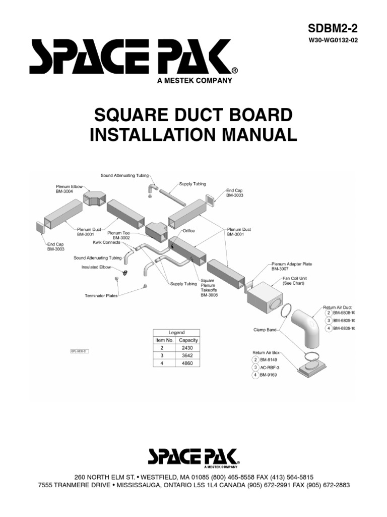 Square Duct Board Installation Manual | PDF | Duct (Flow ...