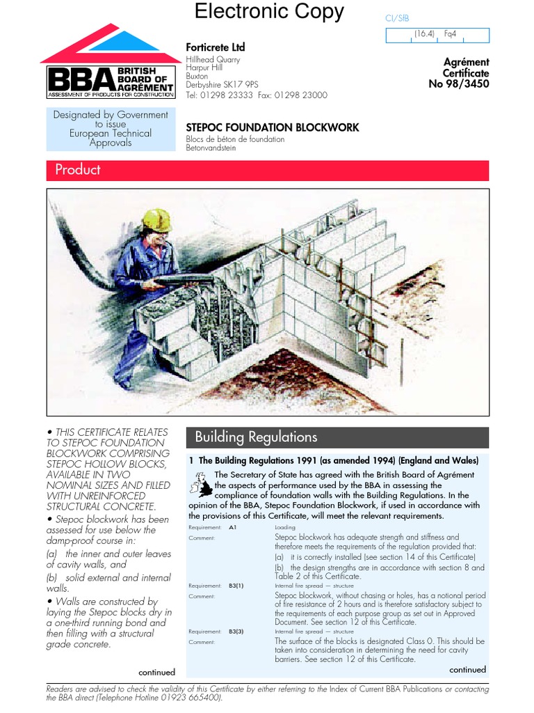 Stepoc BBA PDF | PDF | Masonry | Concrete