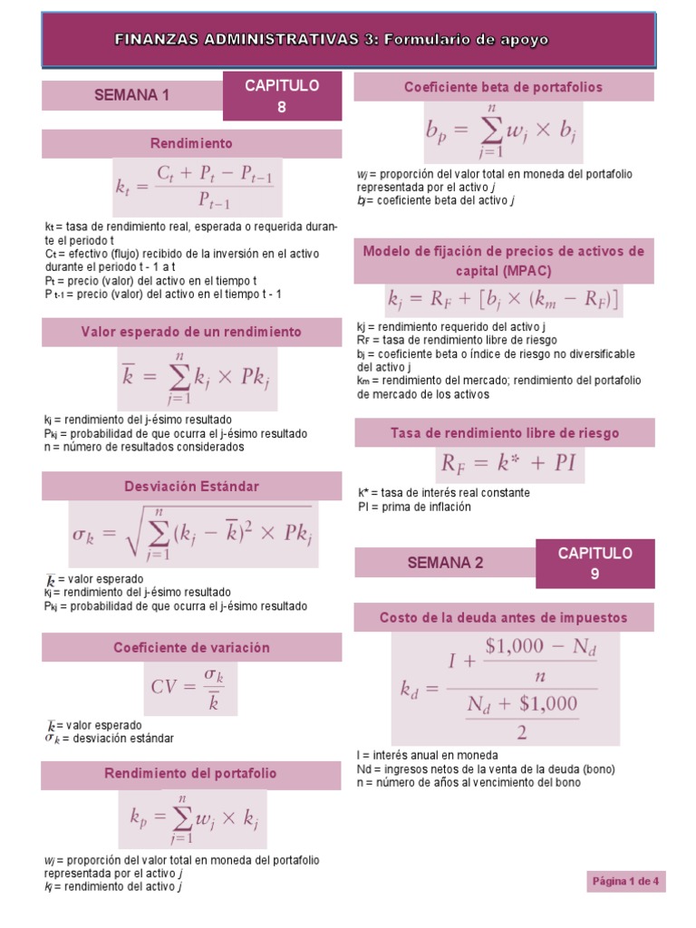 Formulario de Apoyo Finanzas Administrativas 3 | Descargar gratis PDF ...