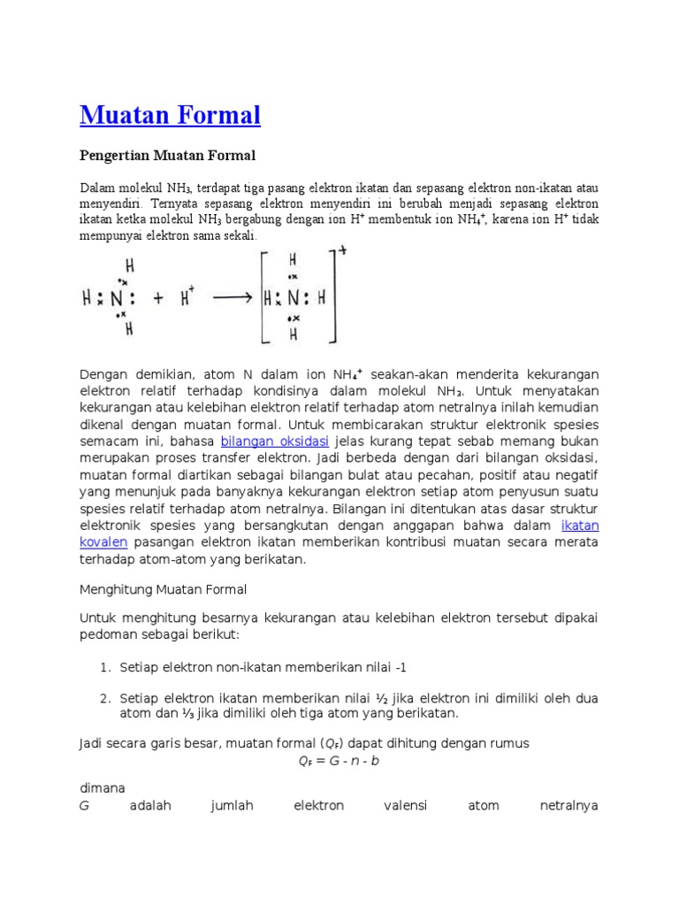 Muatan Formal dalam Kimia | PDF | Metode & Bahan Ajar | Sains & Matematika