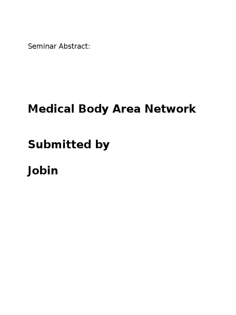 Medical Body Area Network Is A Human | PDF
