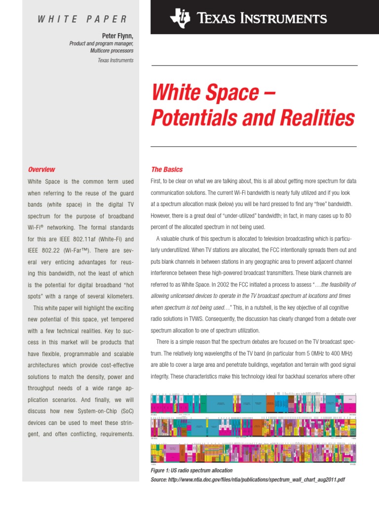white spaces.pdf | Cognitive Radio | Software Defined Radio