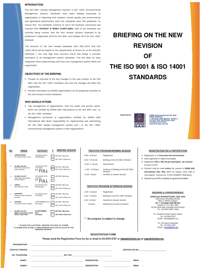 FLYERS-IsO 9001 ISO 14001 (Revision 2) Final v3 Editinaug | PDF | Iso ...
