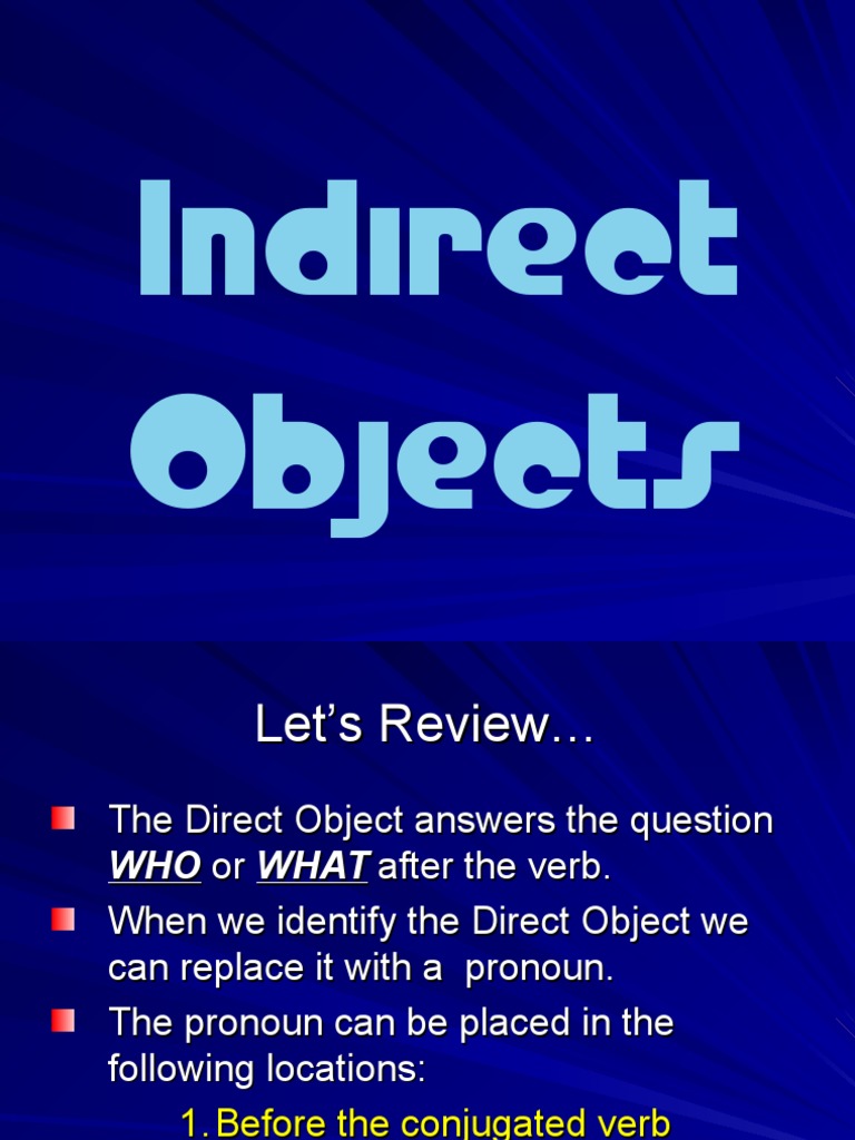 Understanding Indirect Objects | PDF | Object (Grammar) | Verb