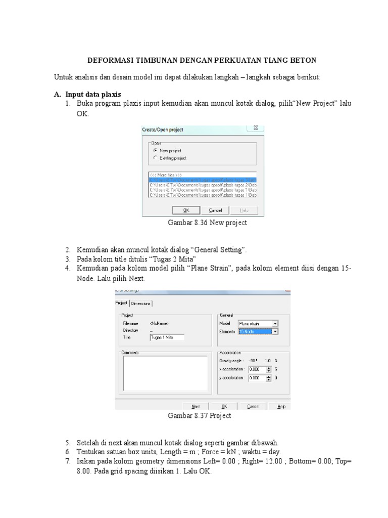 Tutorial Plaxis Tiang Beton | PDF | Metode & Bahan Ajar | Komputer