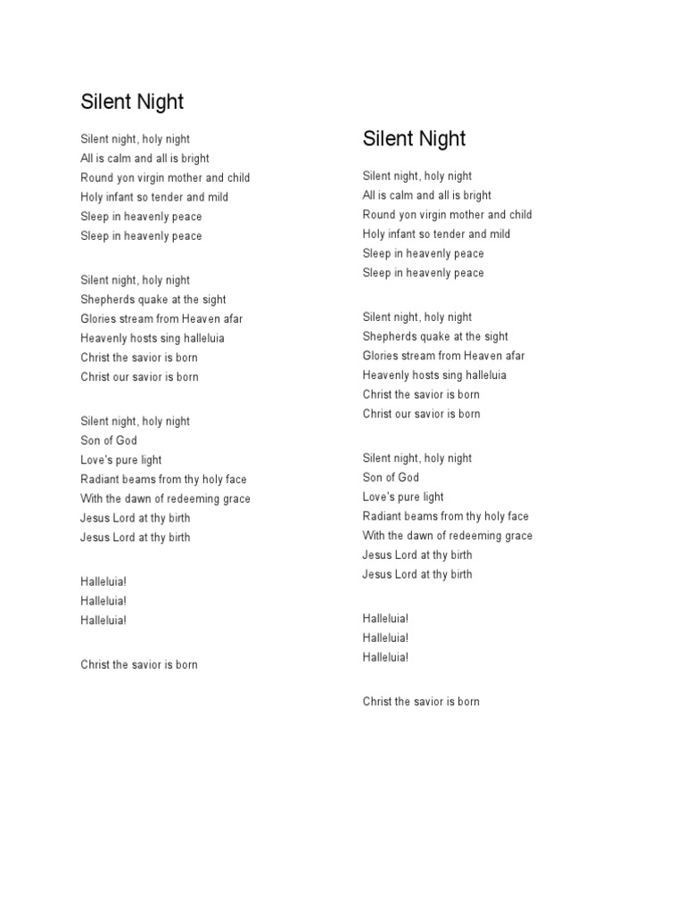 Silent Night Lyrics and Meaning | PDF