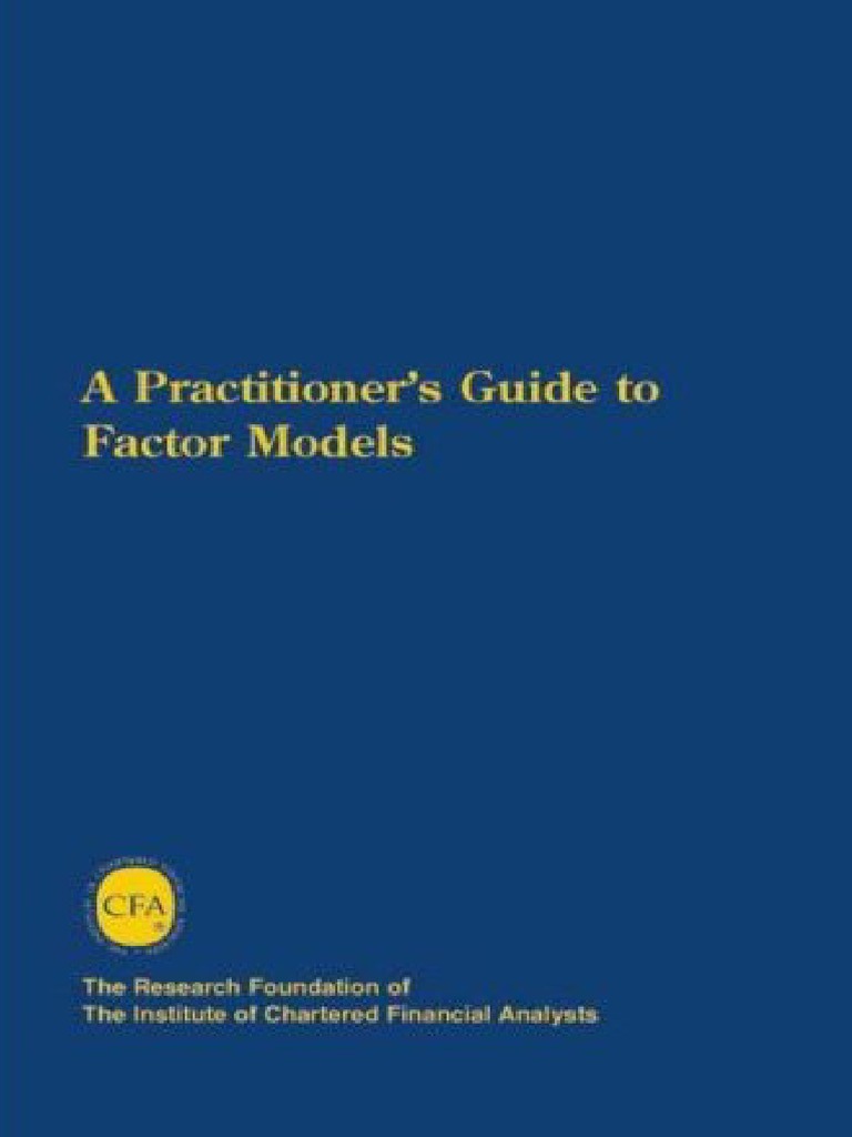 A Practitioner's Guide To Factor Models | PDF | Capital Asset Pricing ...