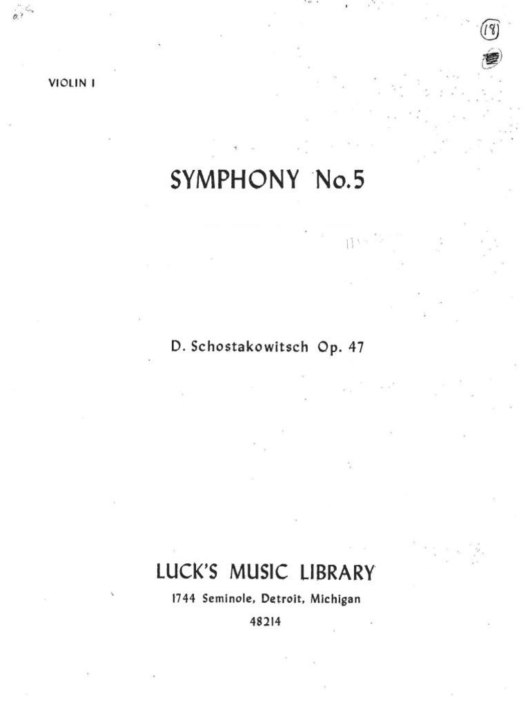 Violin Shostakovich 5 | PDF