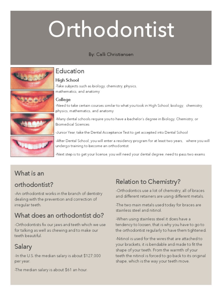 Understanding Orthodontists: Roles & Education | PDF | Orthodontics ...