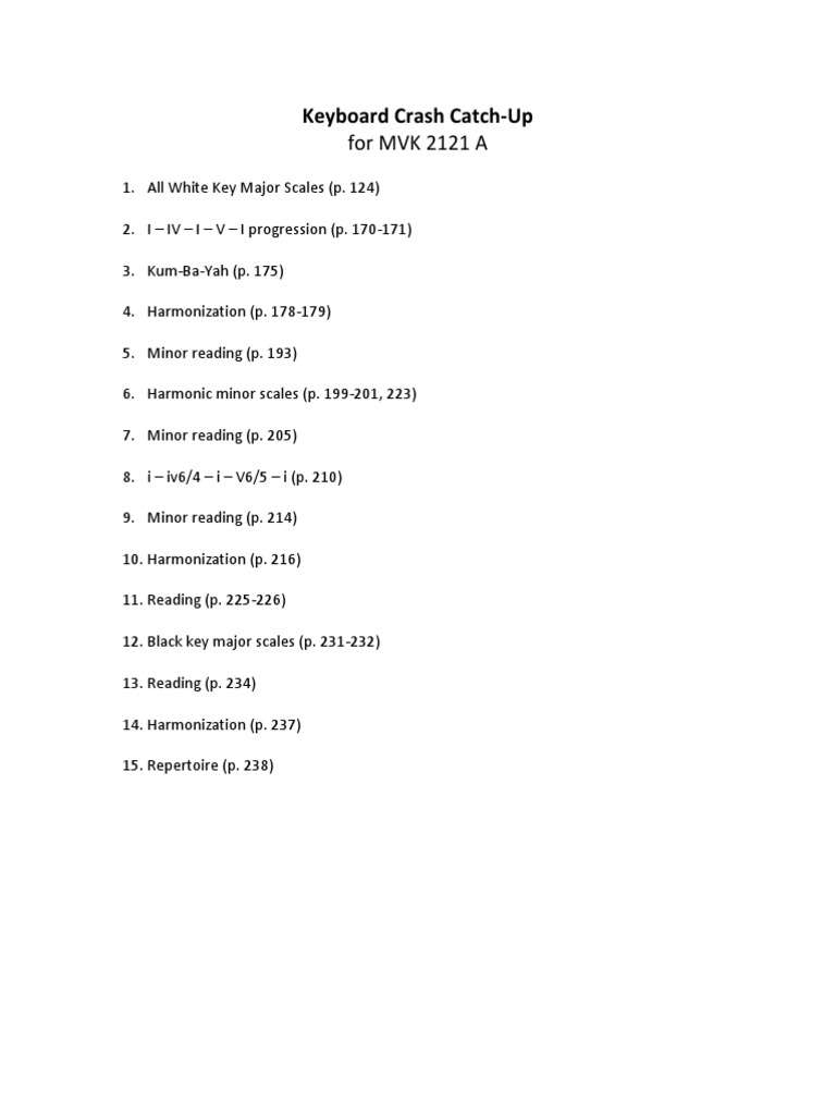 Keyboard Crash Catch Up | PDF