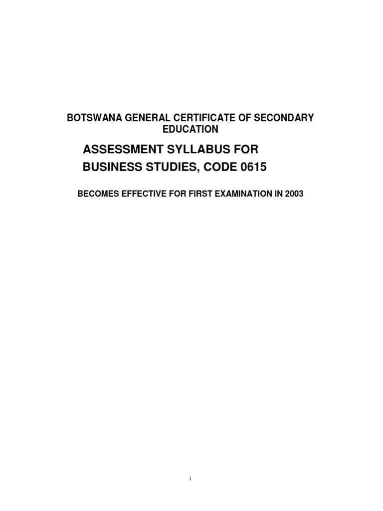 0615 Bgcse Business Studies | PDF | Educational Assessment | Corporations