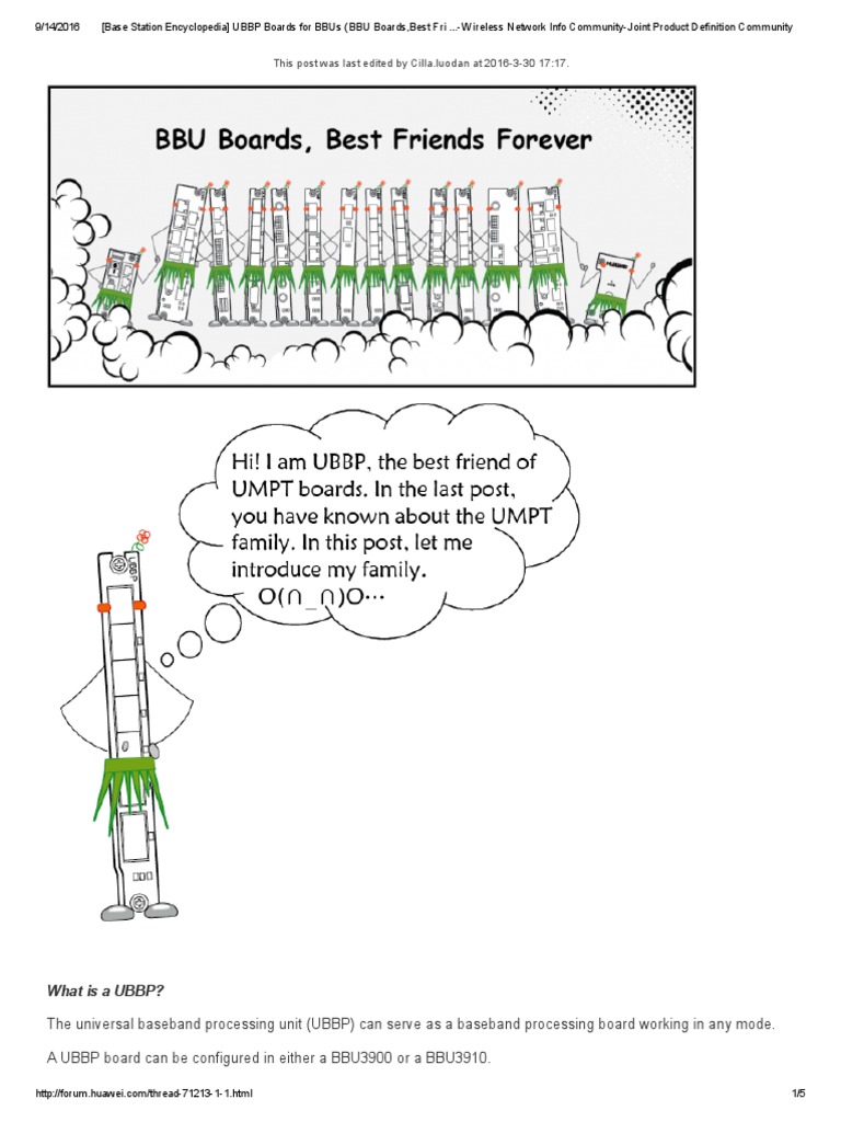 (Base Station Encyclopedia) UBBP Boards For BBUs | PDF | Base Station ...