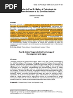 PDAI - Aula 2 - Baltes | PDF | Psicologia | Envelhecimento