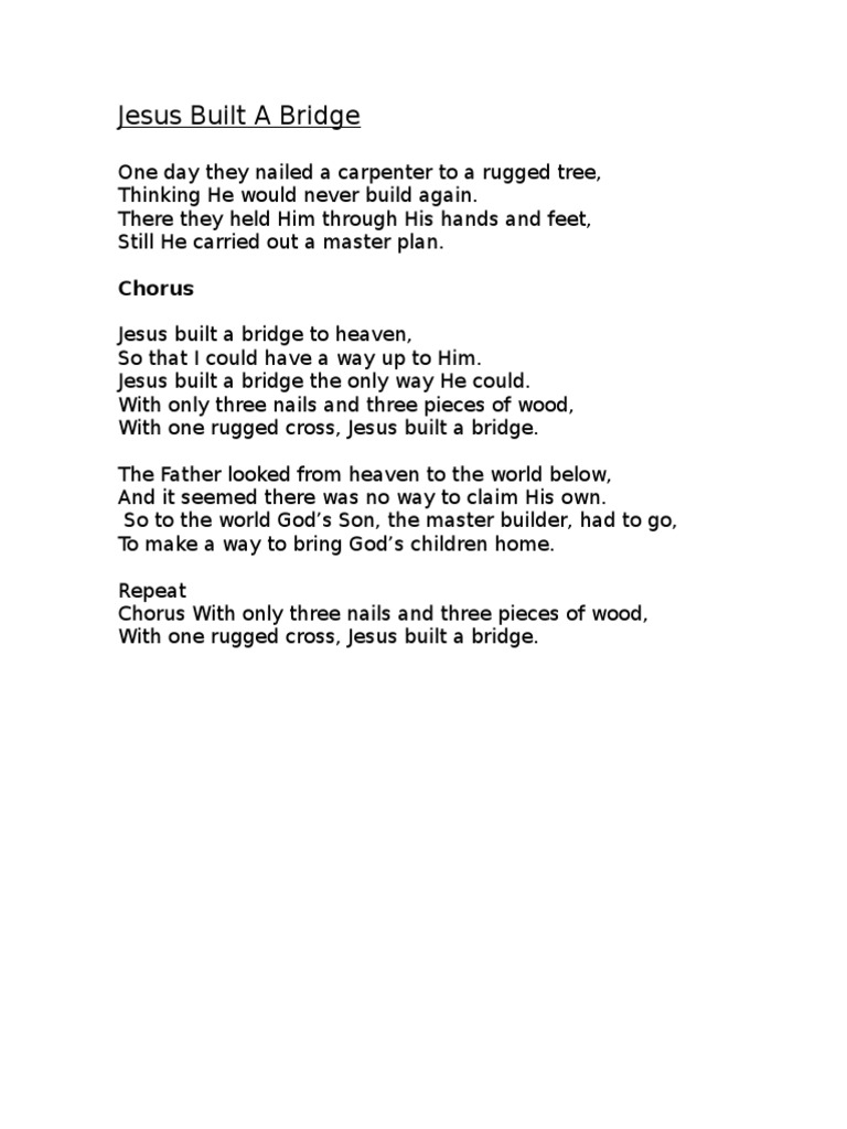 Jesus Built A Bridge | PDF