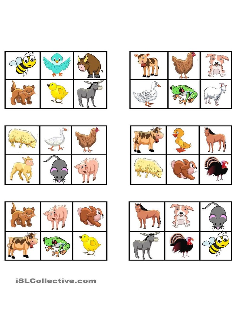 Bingo Animales | PDF