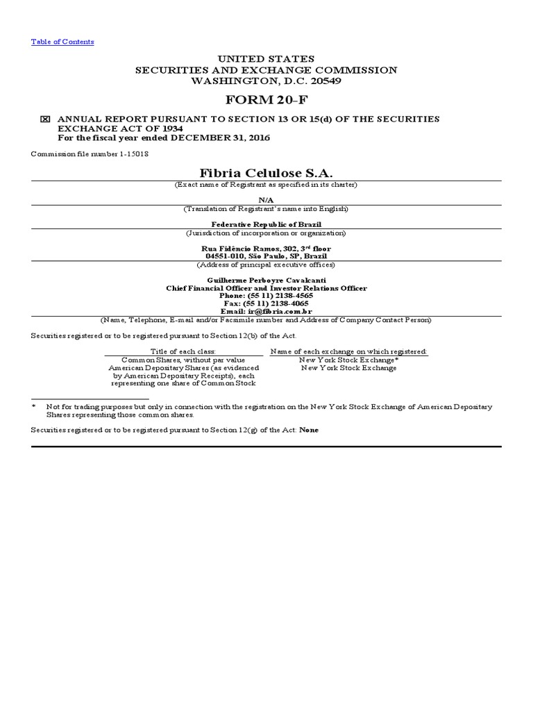 20-F Form | PDF | Law