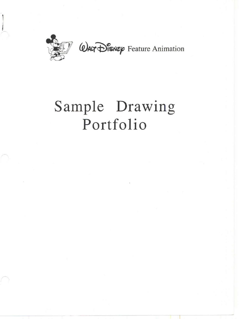Walt Disney Sample Portfolio Notes PDF | PDF