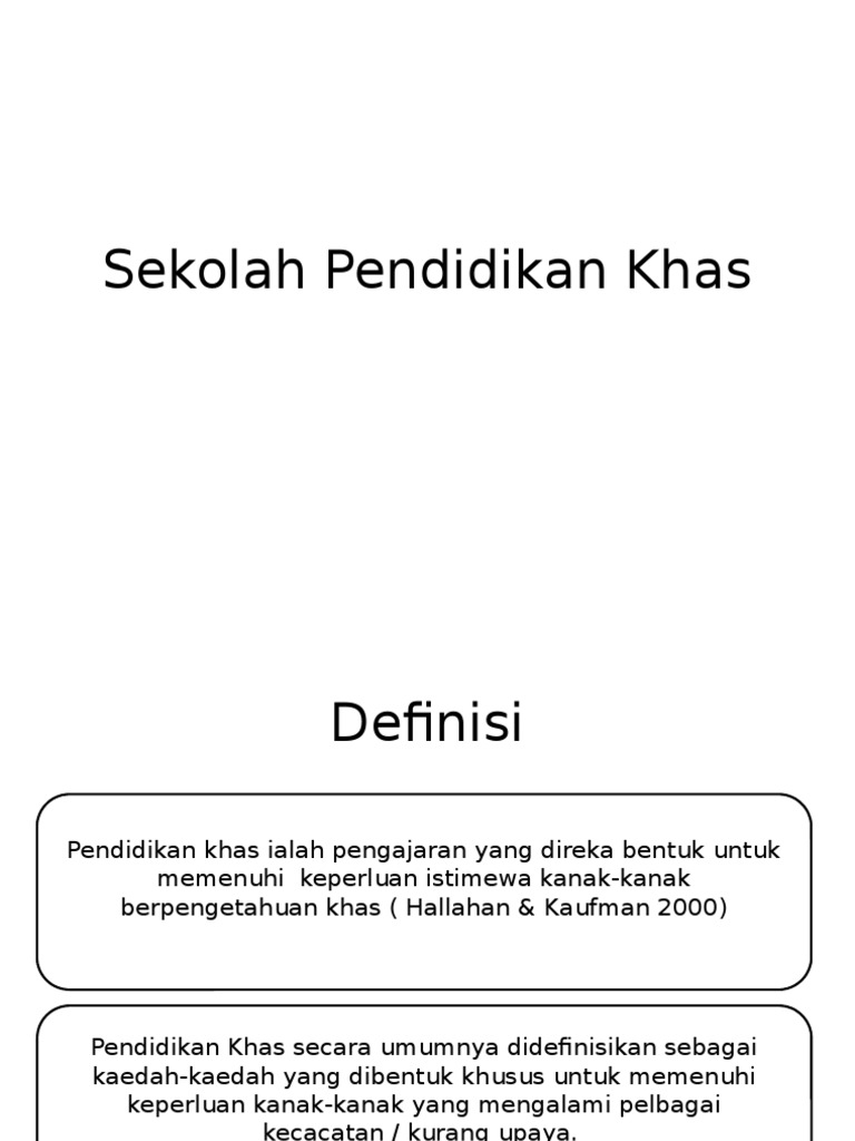 Sekolah Pendidikan Khas | PDF