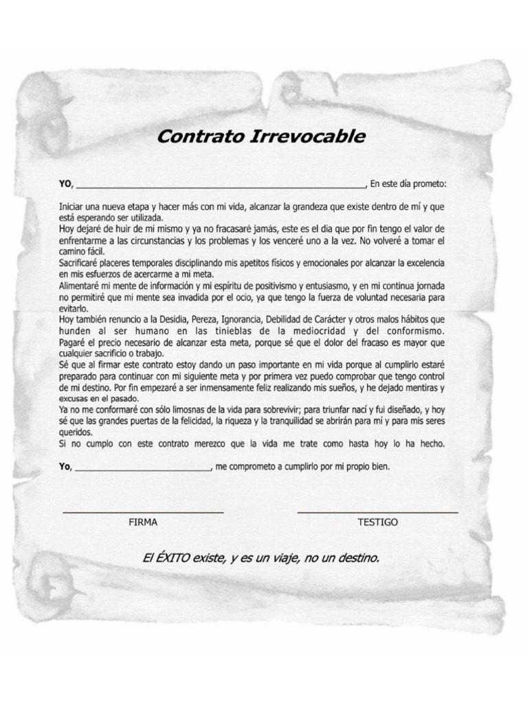 Contrato Irrevocable | PDF