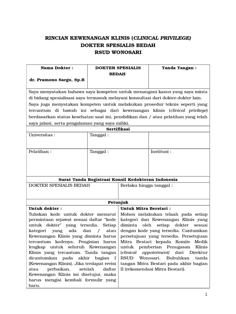 Contoh RKK Bedah Umum | PDF