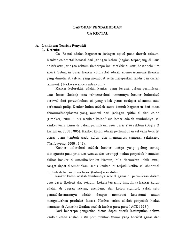 Laporan Pendahuluan CA Rekti | PDF