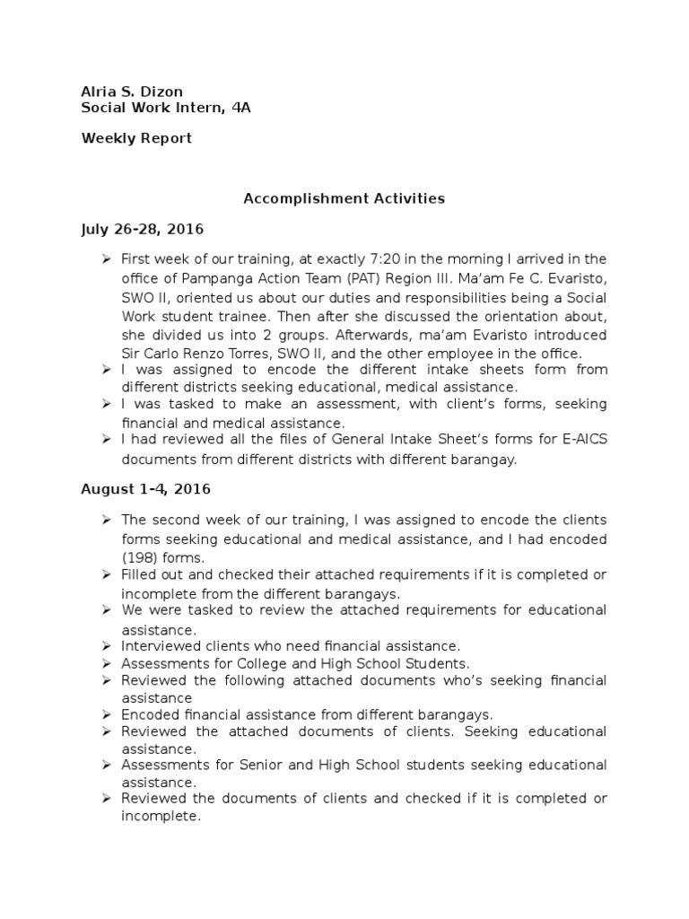 OJT Final Compilation Journal Accomplishment Activities | PDF | Chronic ...