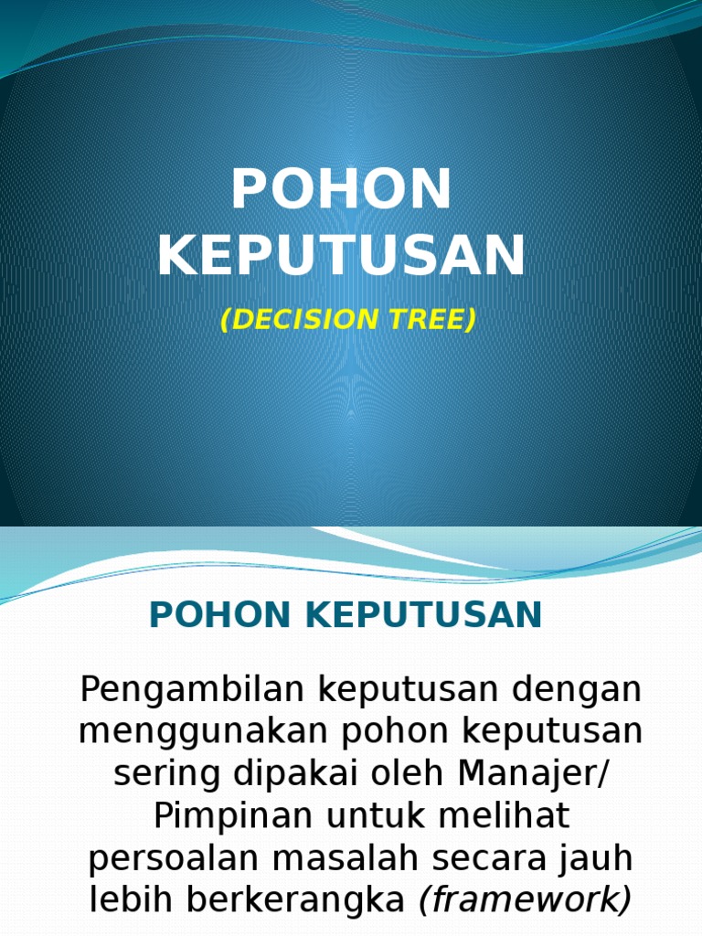 3) Pohon Keputusan | PDF