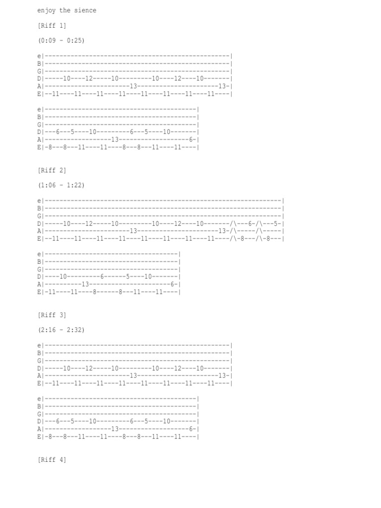 Enjoy The Silence Depeche Mode Guitar Tab | PDF