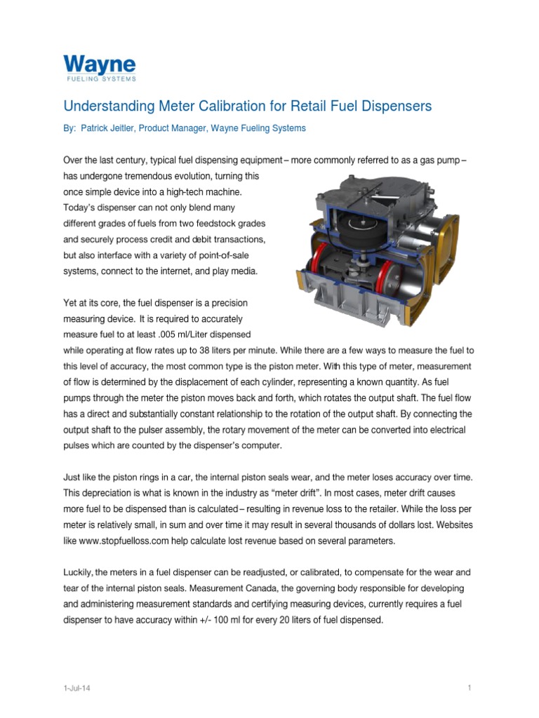 Understanding Meter Calibration For Retail Fuel Dispensers: By: Patrick ...