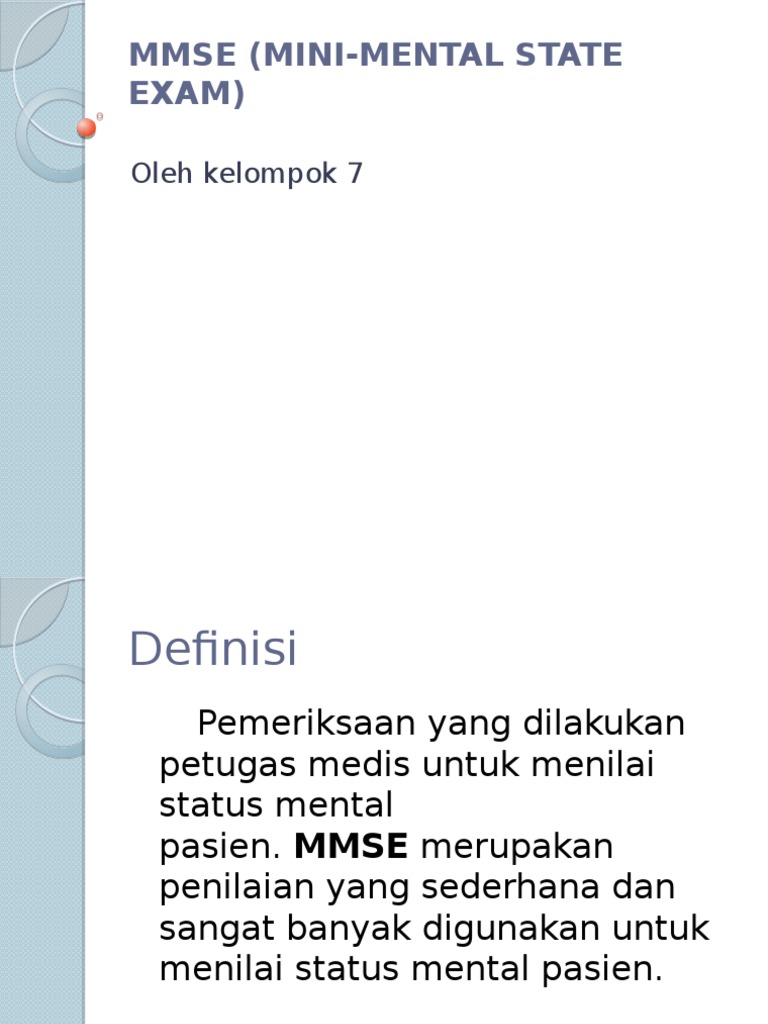 MMSE | PDF